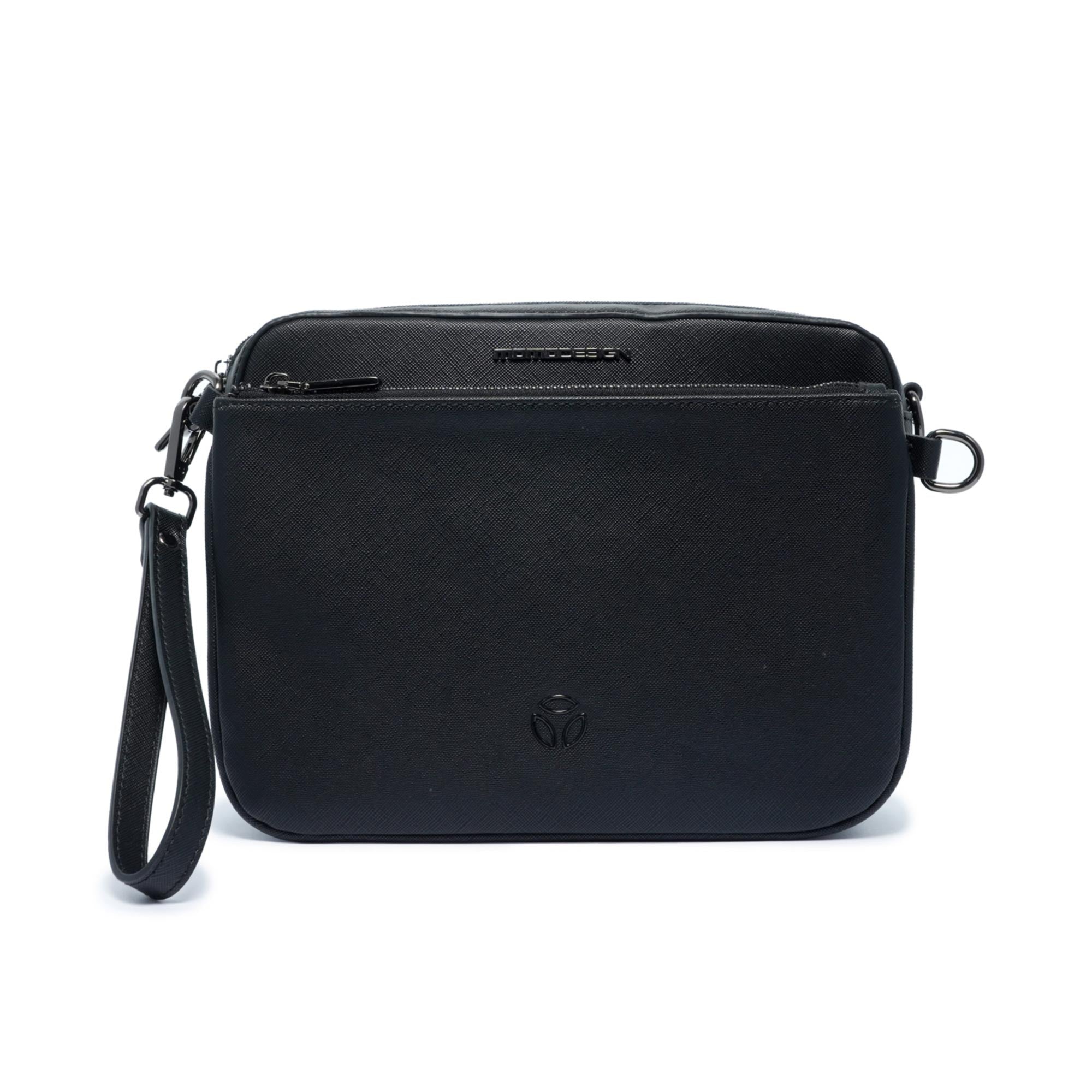 Momodesign Small shoulder bag and pouch work saffiano black – Momodesign.com