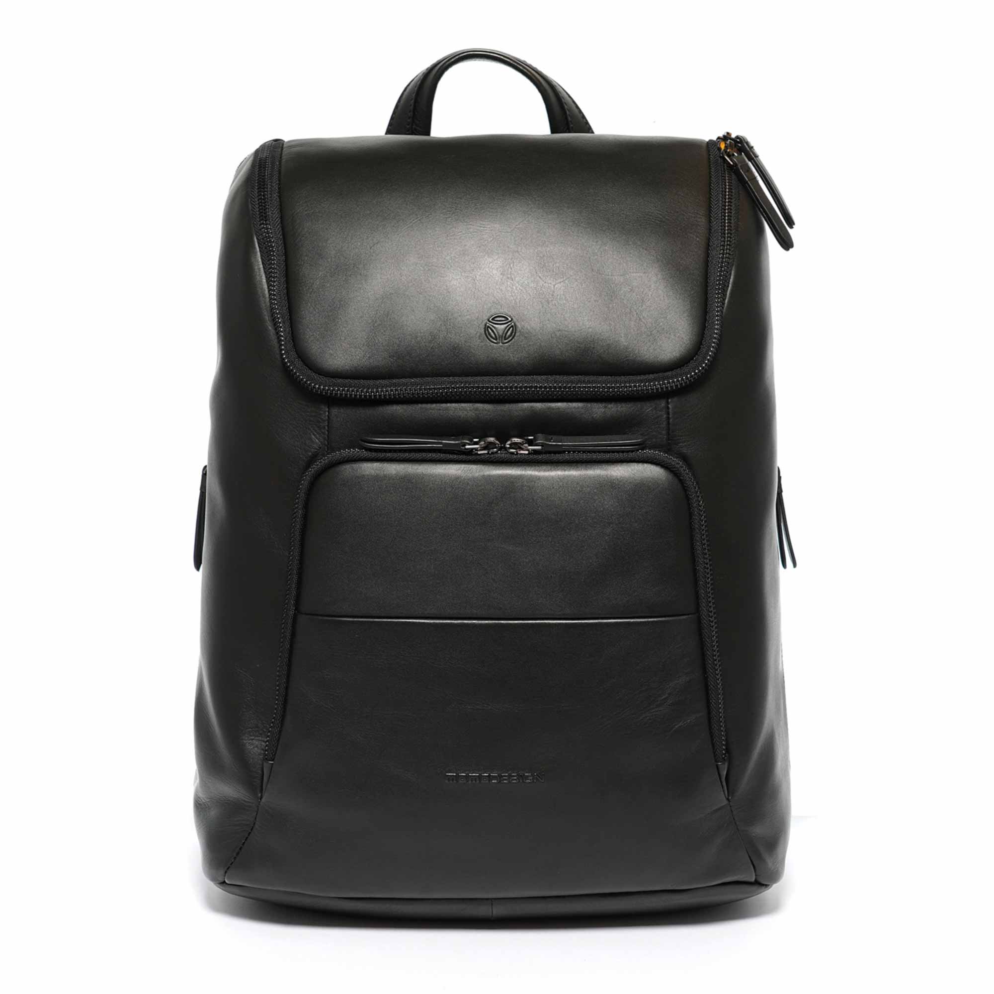 Momodesign Business Logo Backpack two pockets black – Momodesign.com